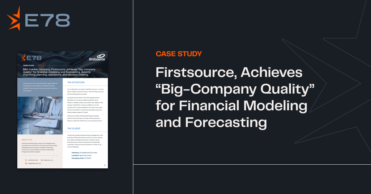 Firstsource, achieves “big-company quality” for financial modeling and ...