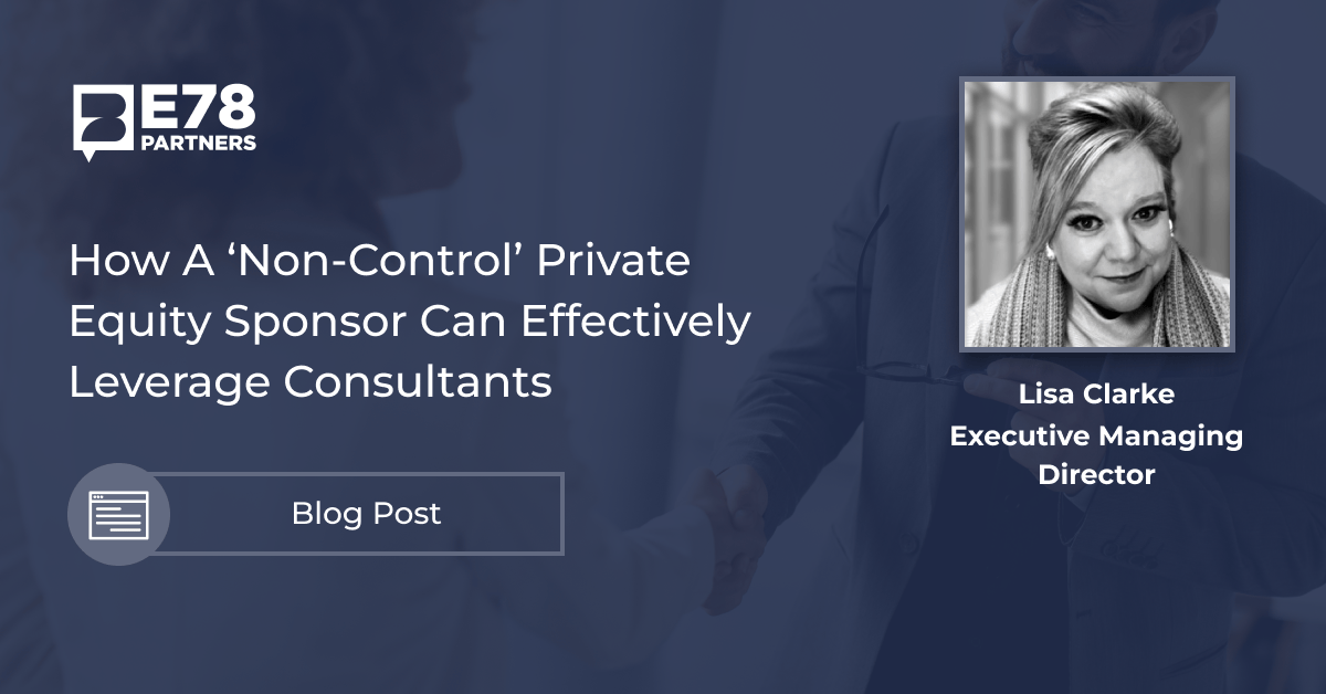 How a 'Non-Control' Private Equity Sponsor Can Effectively Leverage ...