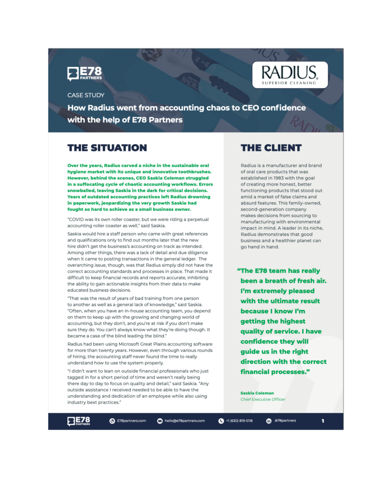 Radius' Path from Accounting Chaos to Operational Clarity with E78 ...