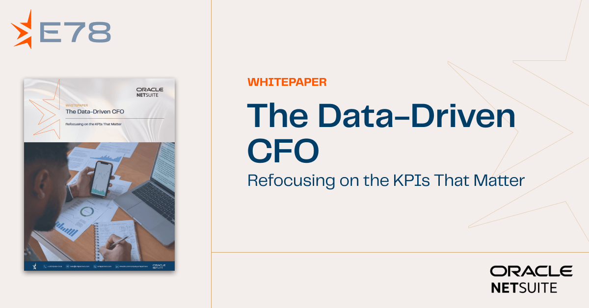 The Data Driven CFO | E78 Partners