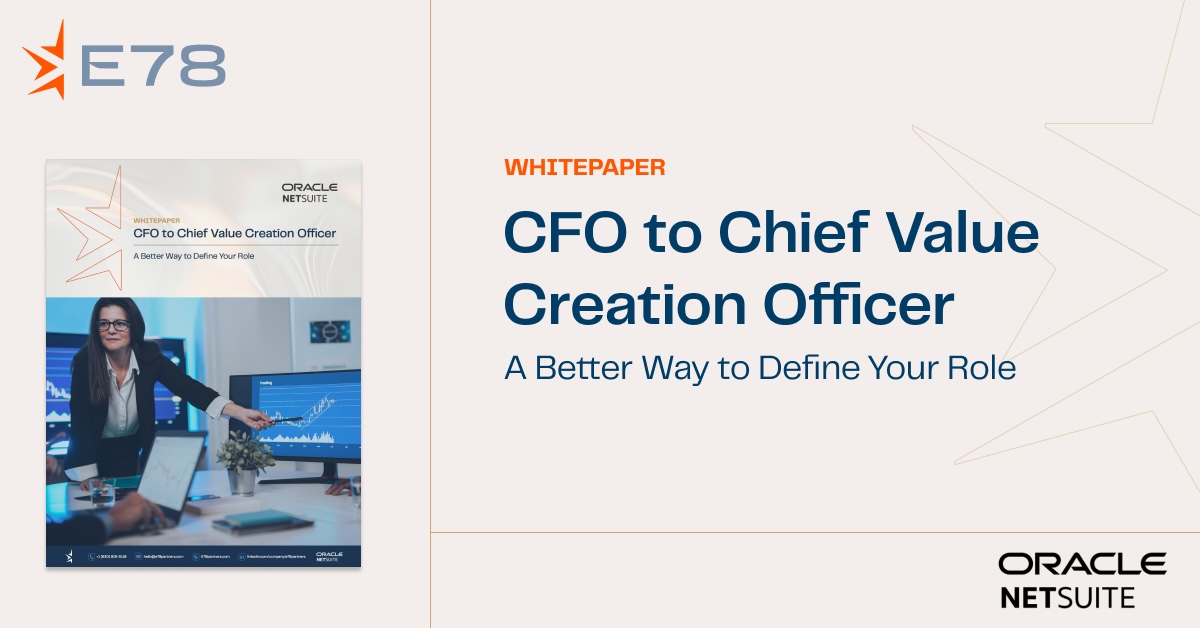 CFO to Chief Value Creation Officer - E78 Partners